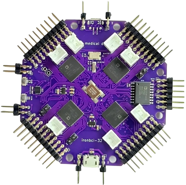 IronBCI-32 — 32-Channel Professional EEG System — PiEEG